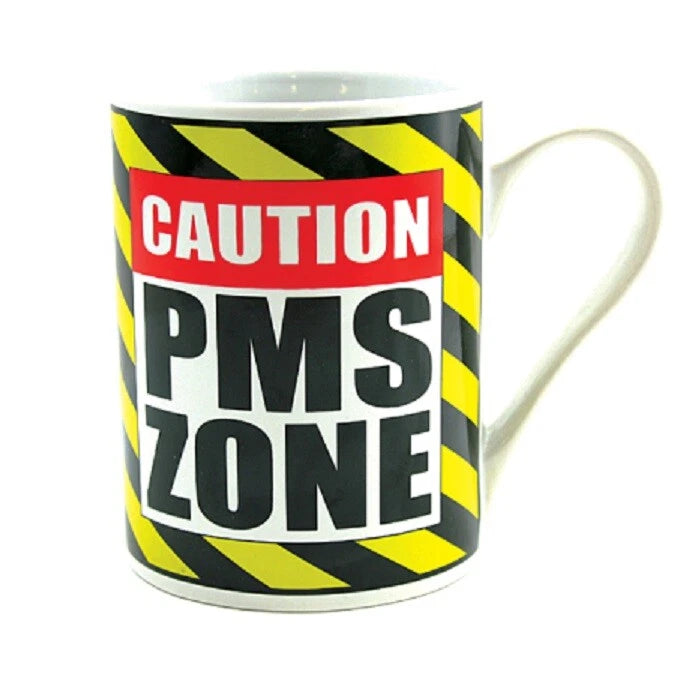 Ceramic Mug - CAUTION PMS ZONE– Little Sister's Book & Art Emporium