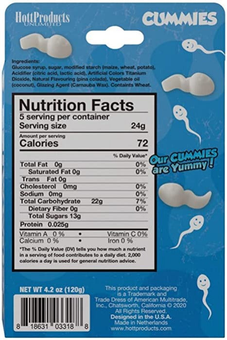 Cummies ''Sperm'' Shaped Gummy Candy– Little Sister's Book & Art Emporium