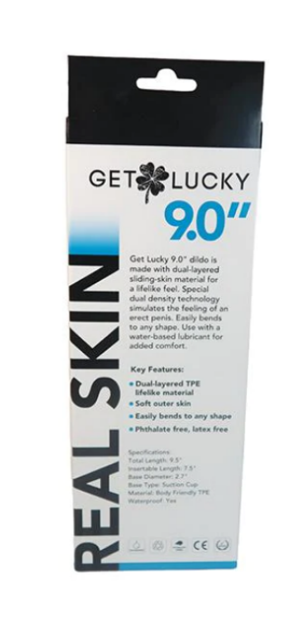 Get Lucky 9 Inches Real Skin Dildo Little Sisters Book And Art Emporium 3018